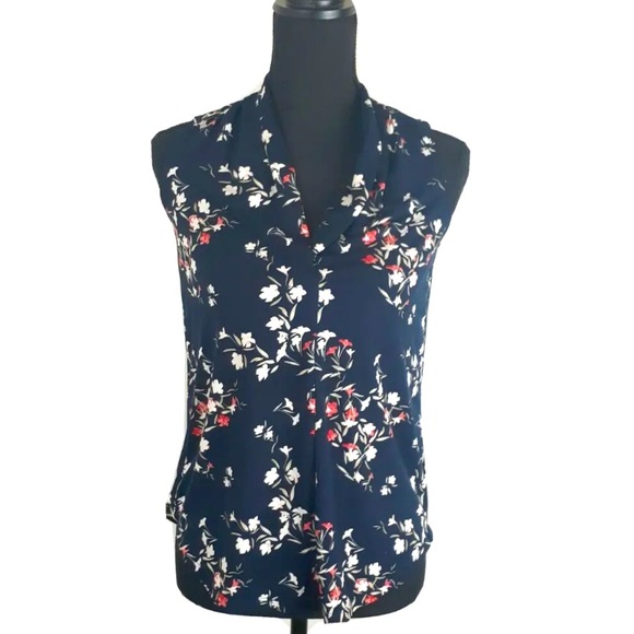 Charter Club | Tops | Charter Club Blue Floral Sleeveless Blouse | Poshmark
